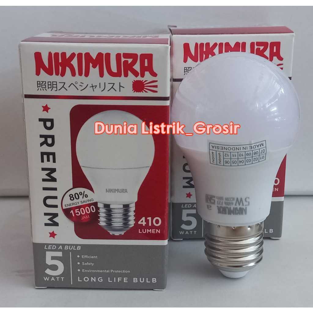 Jual Lampu Led Bulat NIKIMURA PREMIUM 5w/ Lampu Murah Super Terang ...