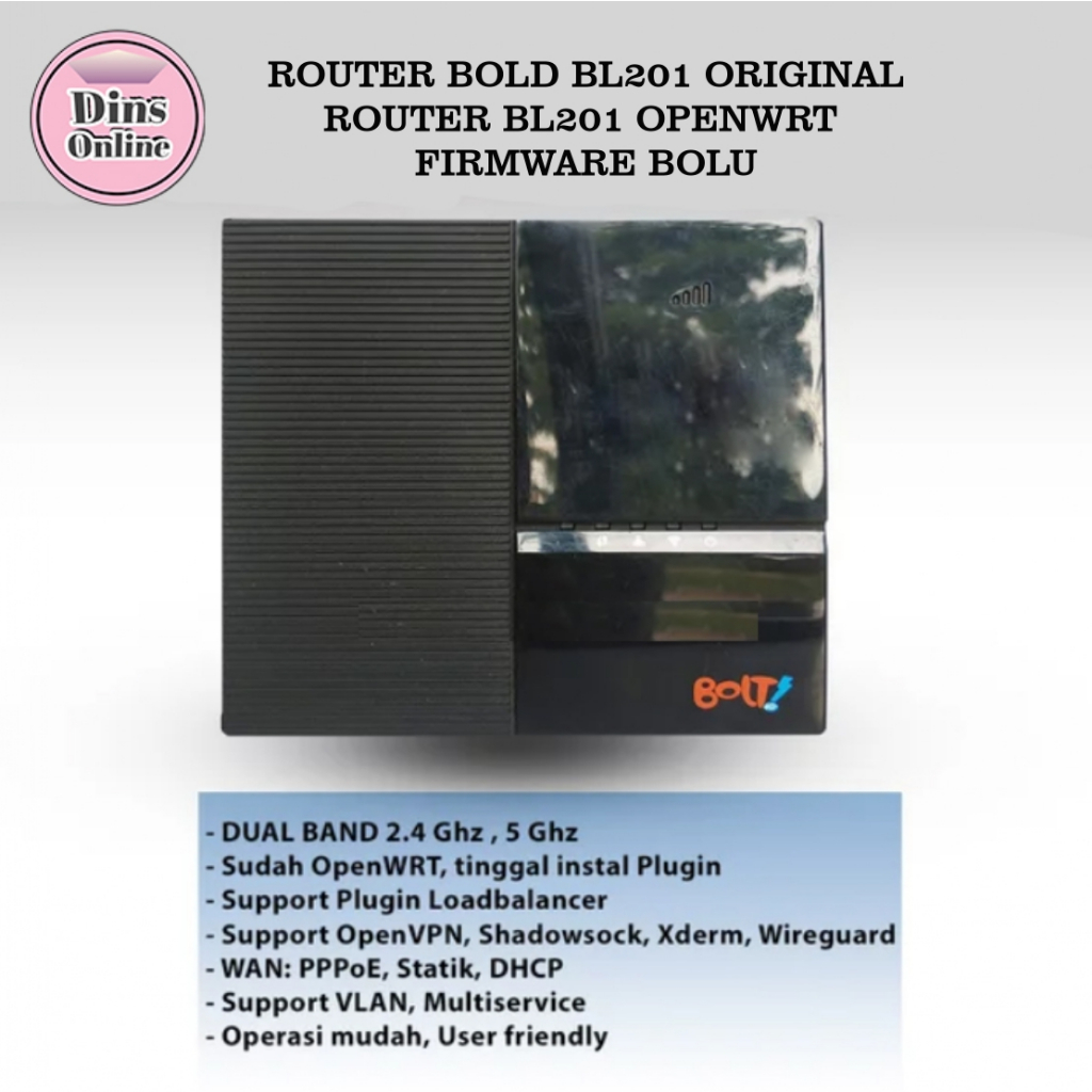 Jual Router Bolt BL201 Dual Band Firmware OpenWRT Bolu editions - BL201 ...