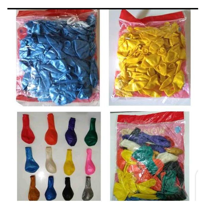 Jual 1 Pak (isi 100 pc) balon latex Metaliks 12 inch | Shopee Indonesia