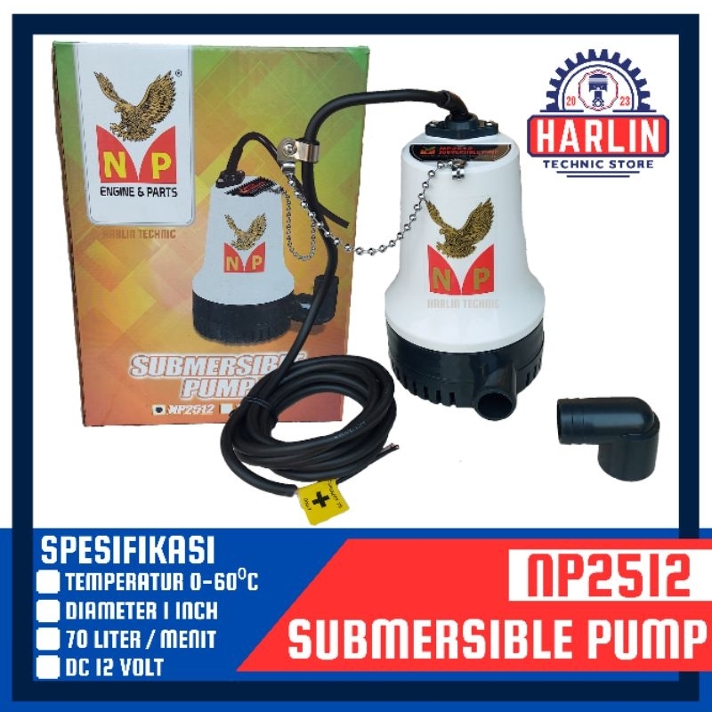 Jual SUBMERSIBLE PUMP NP2512 Pompa Celup DC Menggunakan Aki merk NP ...