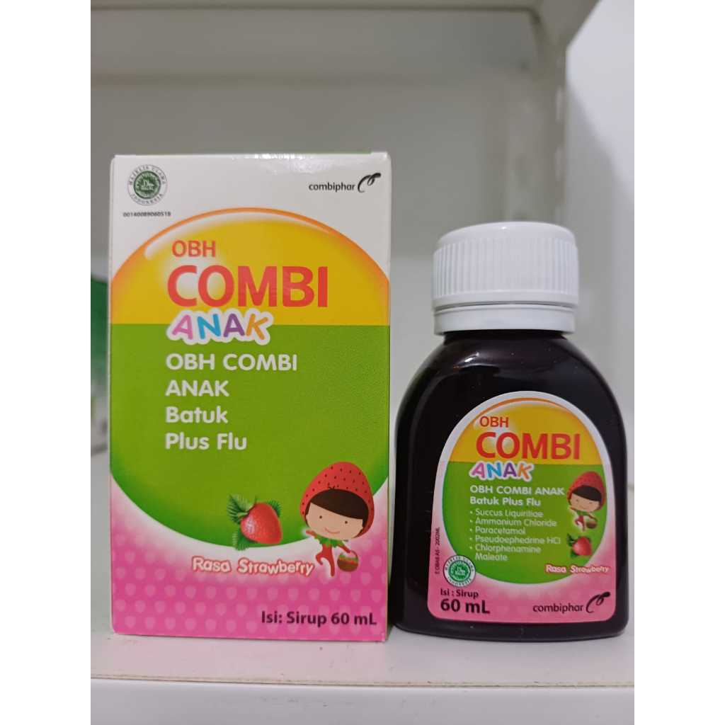 Jual OBH Combi Anak obat demam, batuk & flu rasa Strawberry (60ml ...