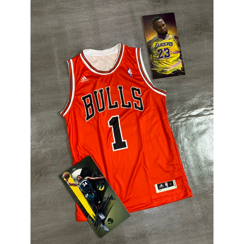 Jual JERSEY BASKET DERRICK ROSE CHICAGO BULLS #1 RED MERAH NBA SWINGMAN ...