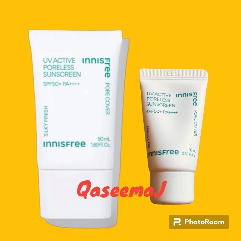 Jual INNISFREE UV Active Poreless Sunscreen SPF50+PA++++ 10ml travel ...