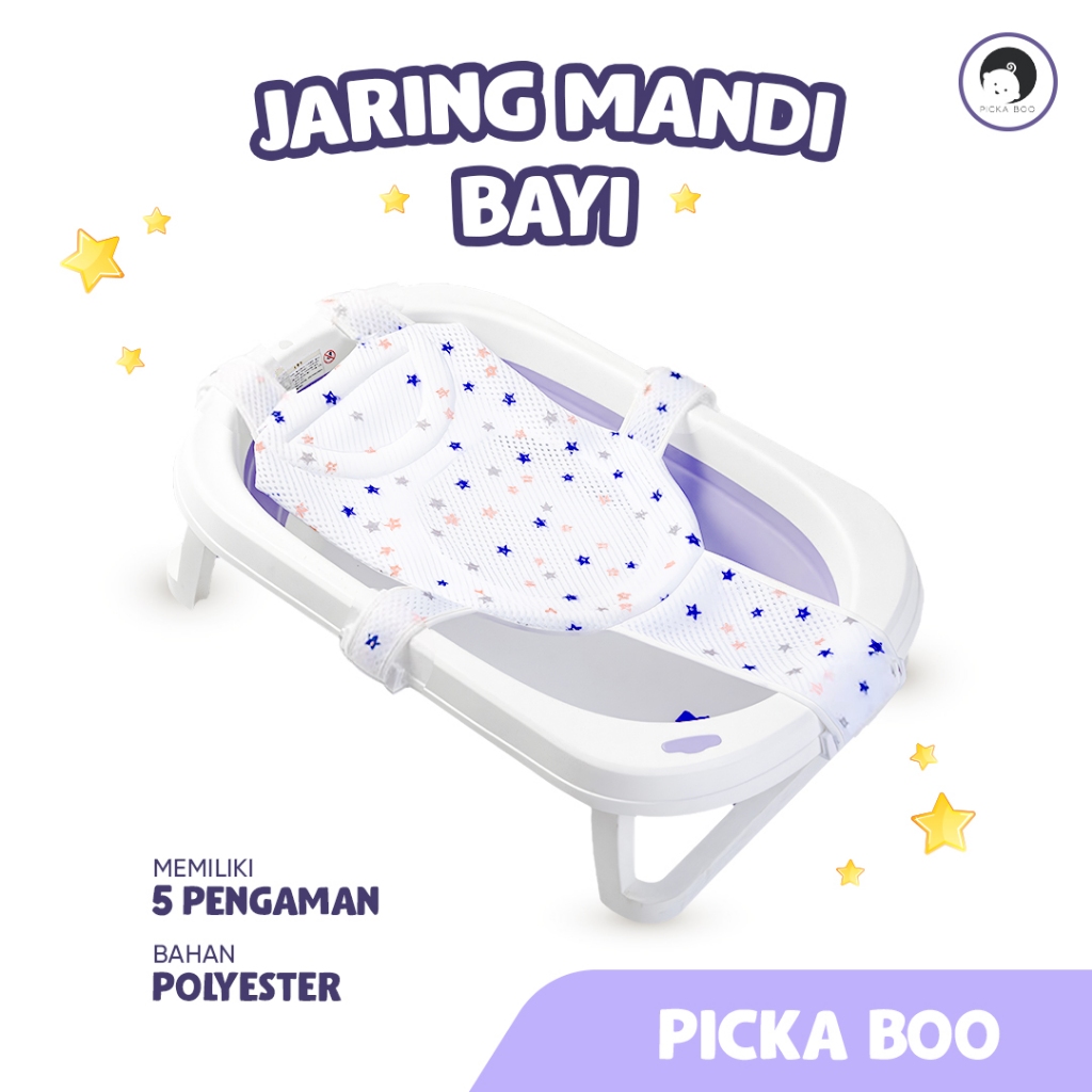 Jual PICKABOO Baby Bath Helper Jaring Mandi Bayi | Shopee Indonesia