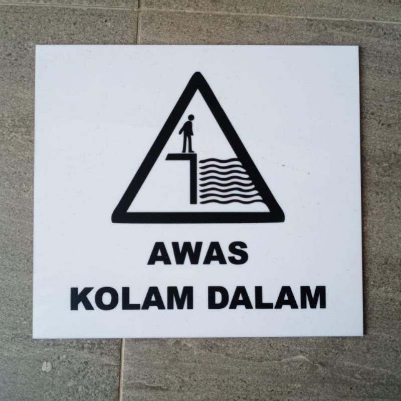 Jual Sign Tanda Label Awas Kolam Dalam | Shopee Indonesia
