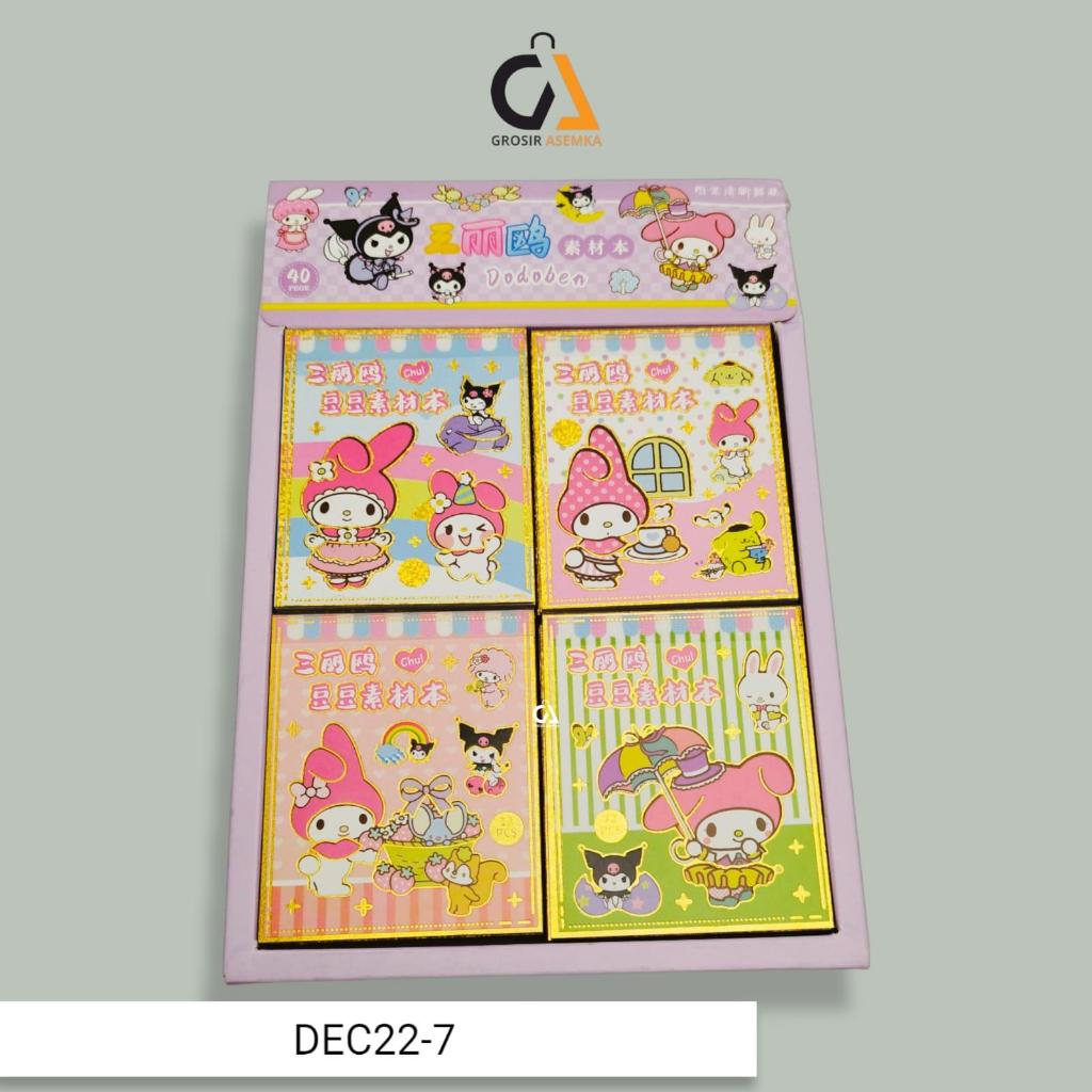 Jual (PAKET 1 BOX ISI 40 BUKU) Stiker Notebook Mini Aesthetic Motif ...