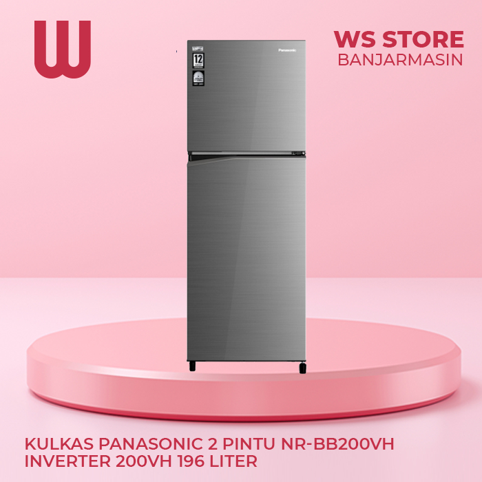 Jual Kulkas Panasonic 2 Pintu NR-BB200VH Inverter 200VH 196 liter ...
