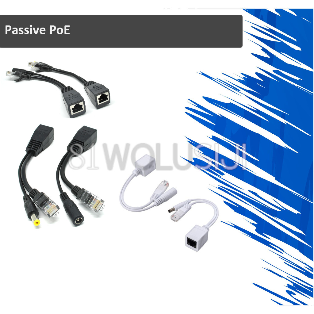 Jual Passive PoE (Power Over Ethernet) Cable Power Plug Warna putih ...