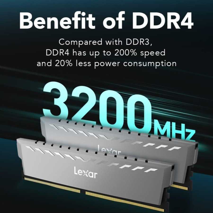 Jual Ram Lexar Thor 16GB - DDR4 PC25600 3200Mhz 16GB (2x8GB) - Lexar ...