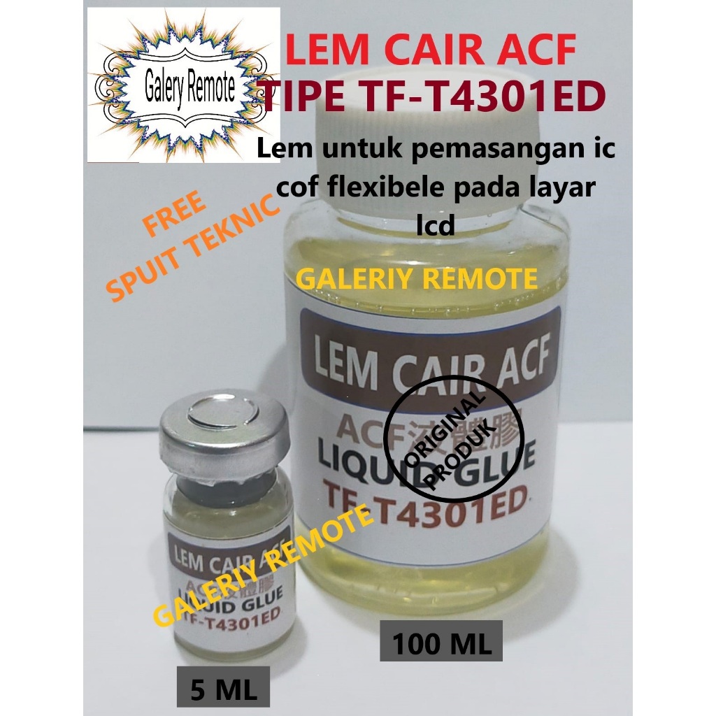 Jual LEM CAIR ACF TF-4301 LEM PEREKAT KABEL FLEXIBEL FLEKSIBEL COF ...
