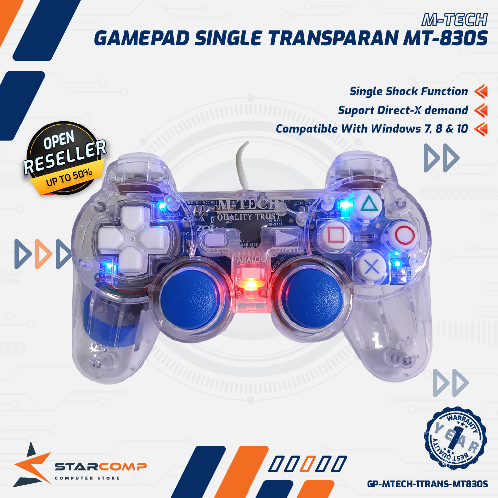 Jual Gamepad Single Transparan M-TECH MT-830S | Shopee Indonesia