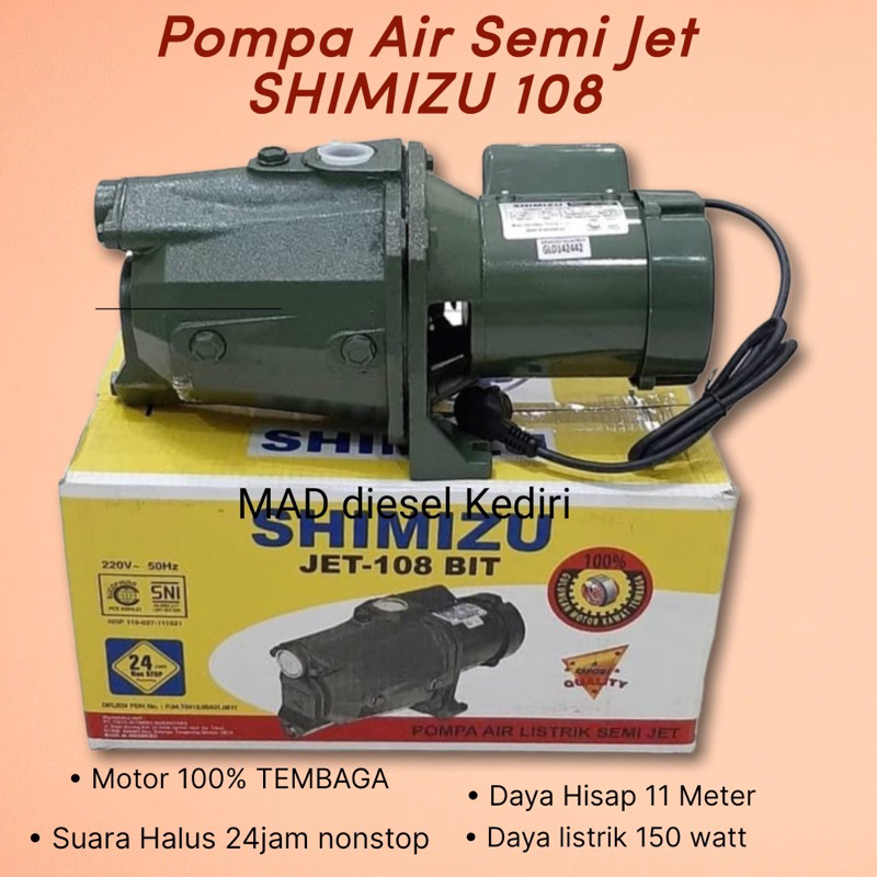 Jual Pompa Air Semi Jet SHIMIZU JET-108 BIT | Shopee Indonesia