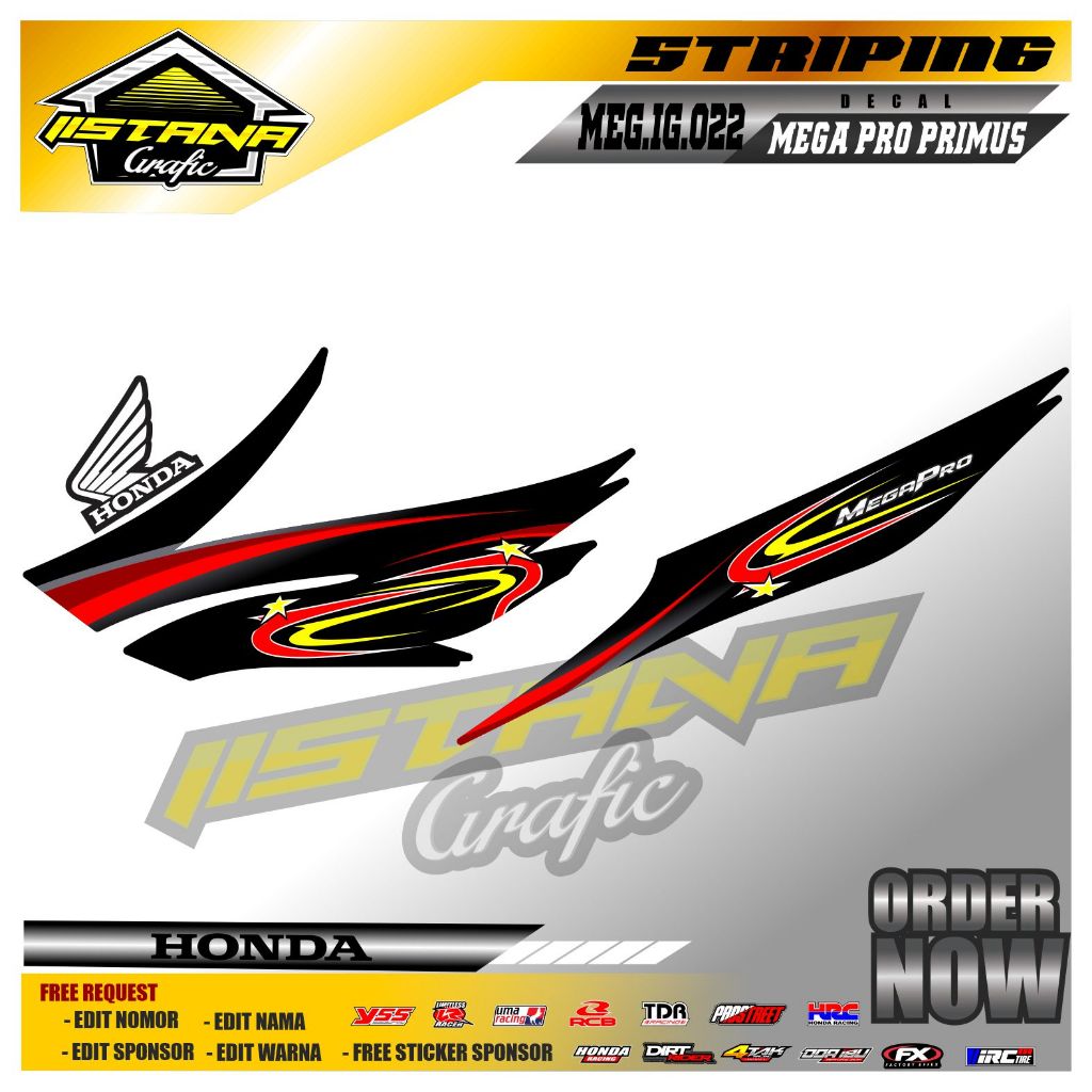 Jual Sticker Striping MEGAPRO PRIMUS - Striping Variasi Motor MEGAPRO ...