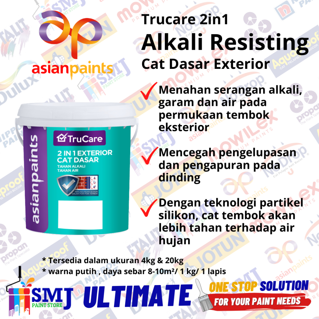 Jual Cat Dasar Tembok Exterior ASIAN PAINTS Trucare 2in1 Alkali Primer ...