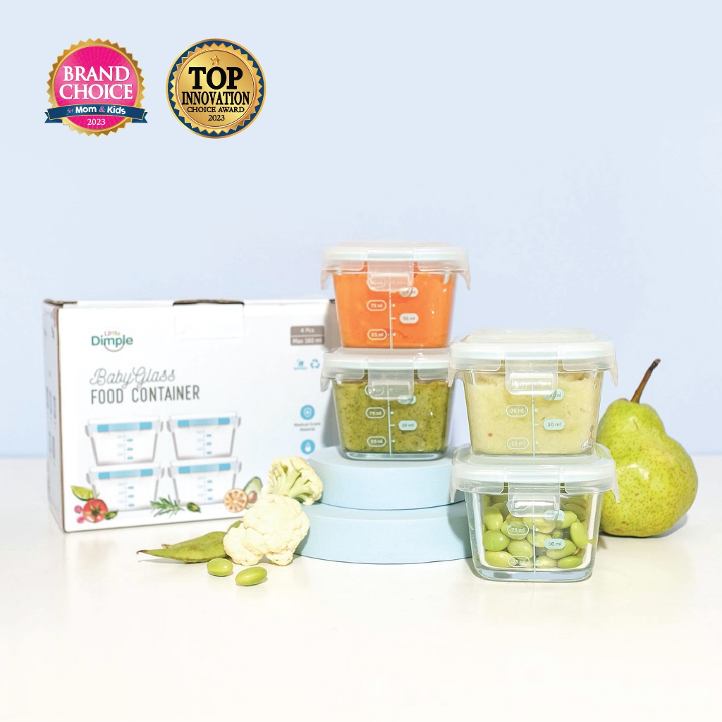 Jual Little Dimple Mini Food Container Square (Blue) - Tempat Makan ...