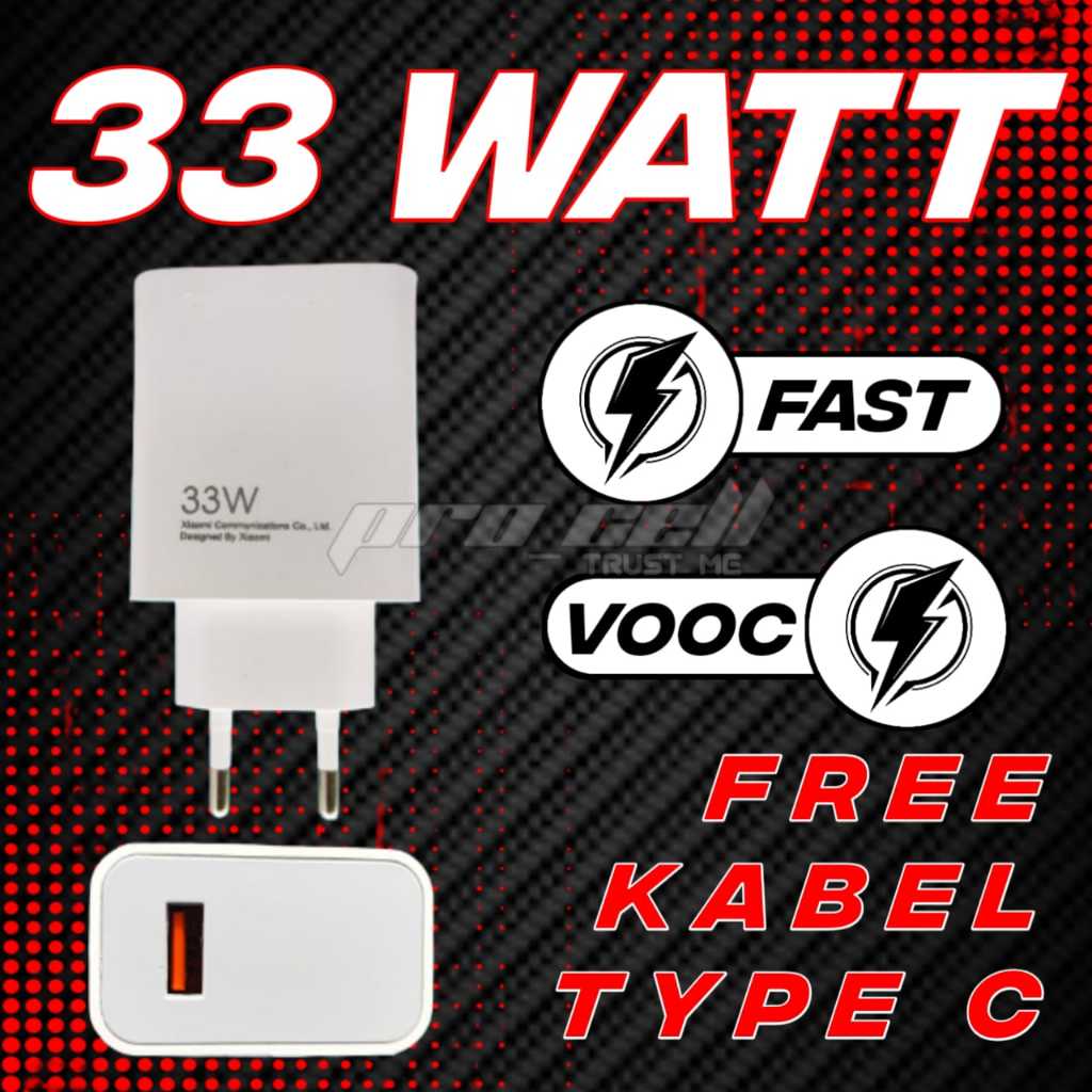 Jual ADAPTOR 33W KEPALA CHARGER 33 WATT SUPPORT FAST CHARGING & VOOC ...