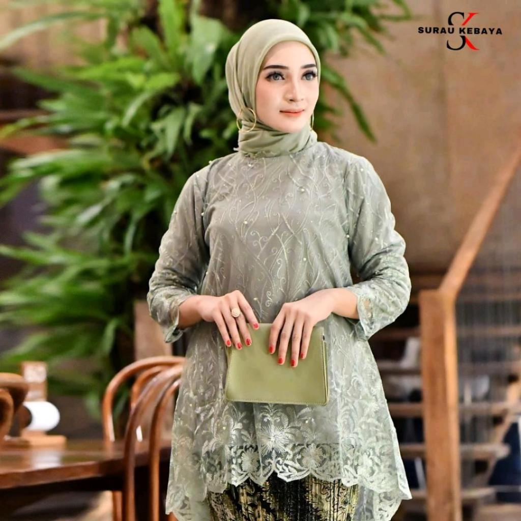 Jual Setelan Brokat modern / Kebaya brokat terbaru cocok untuk wisuda ...