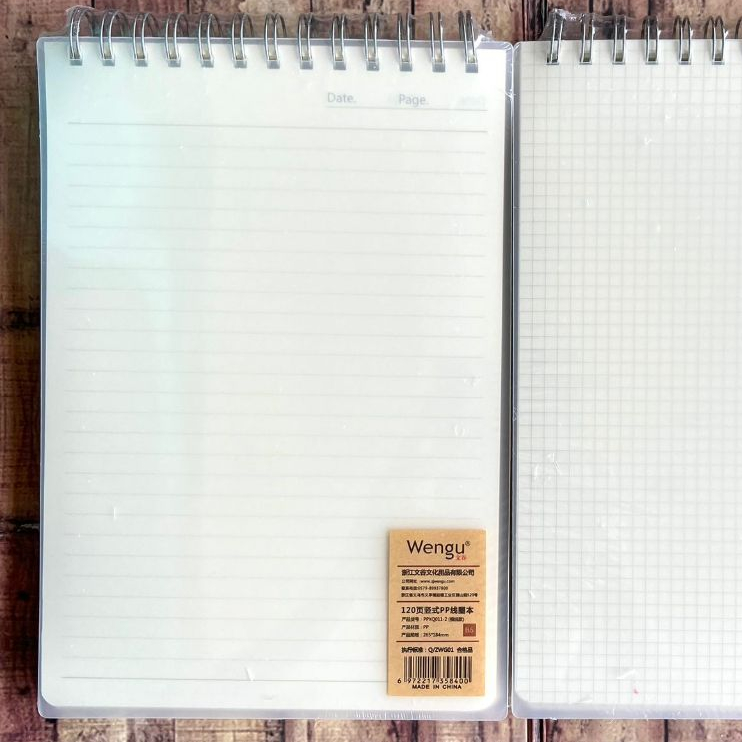 Jual Notebook Spiral Wengu Vertikal Ring Atas PPXQ011 A5 B5 - Notepad ...