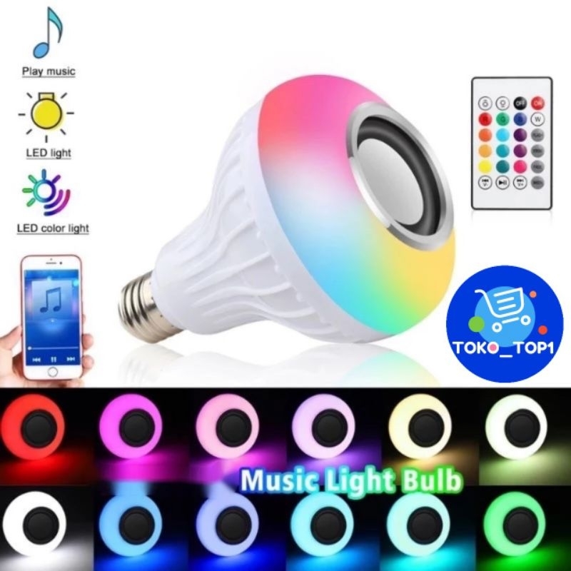 Jual Bohlam Speaker Musik 2 in 1 - Lampu Speaker LED/lampu disco ...