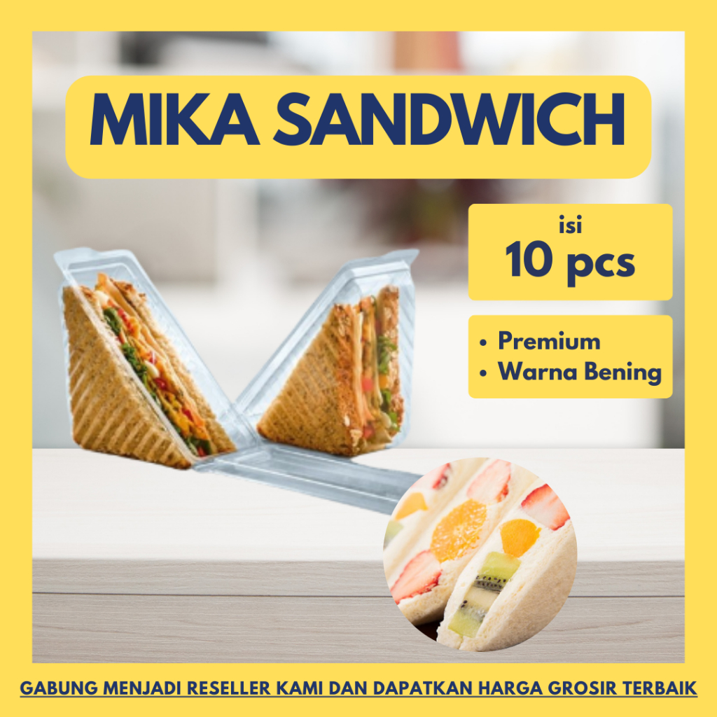 Jual Mika Segitiga Sandwich isi 10pcs | Shopee Indonesia