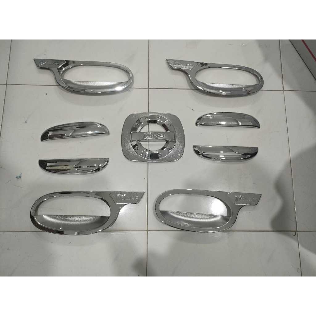 Jual Paket Outer Handle Tank Cover Etios Valco Chrome Aksesoris Mpobil Pegangan Pintu Tangki ...