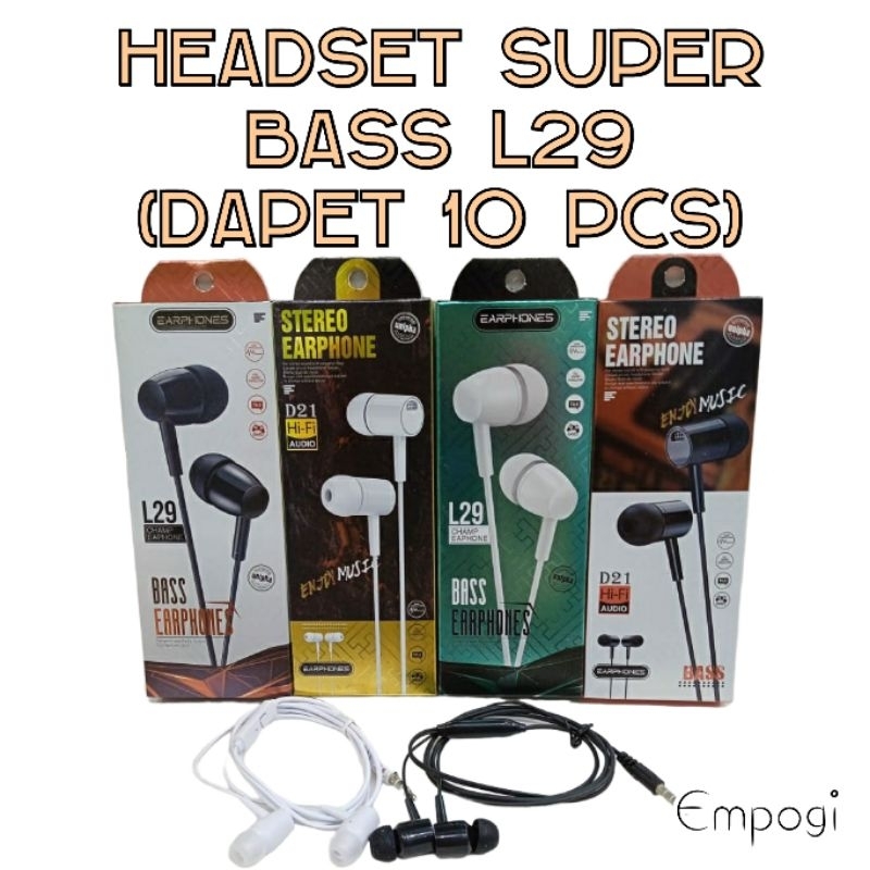 Jual [DAPAT 10 PCS] HF L29 SUPER BASS KUALITAS BAGUS | Shopee Indonesia