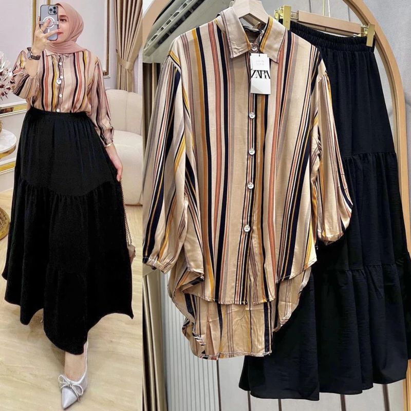 Jual LOVINA SET ROK SALUR CRINKLE AIRFLOW LD 110 // SET ROK LOVINA ...