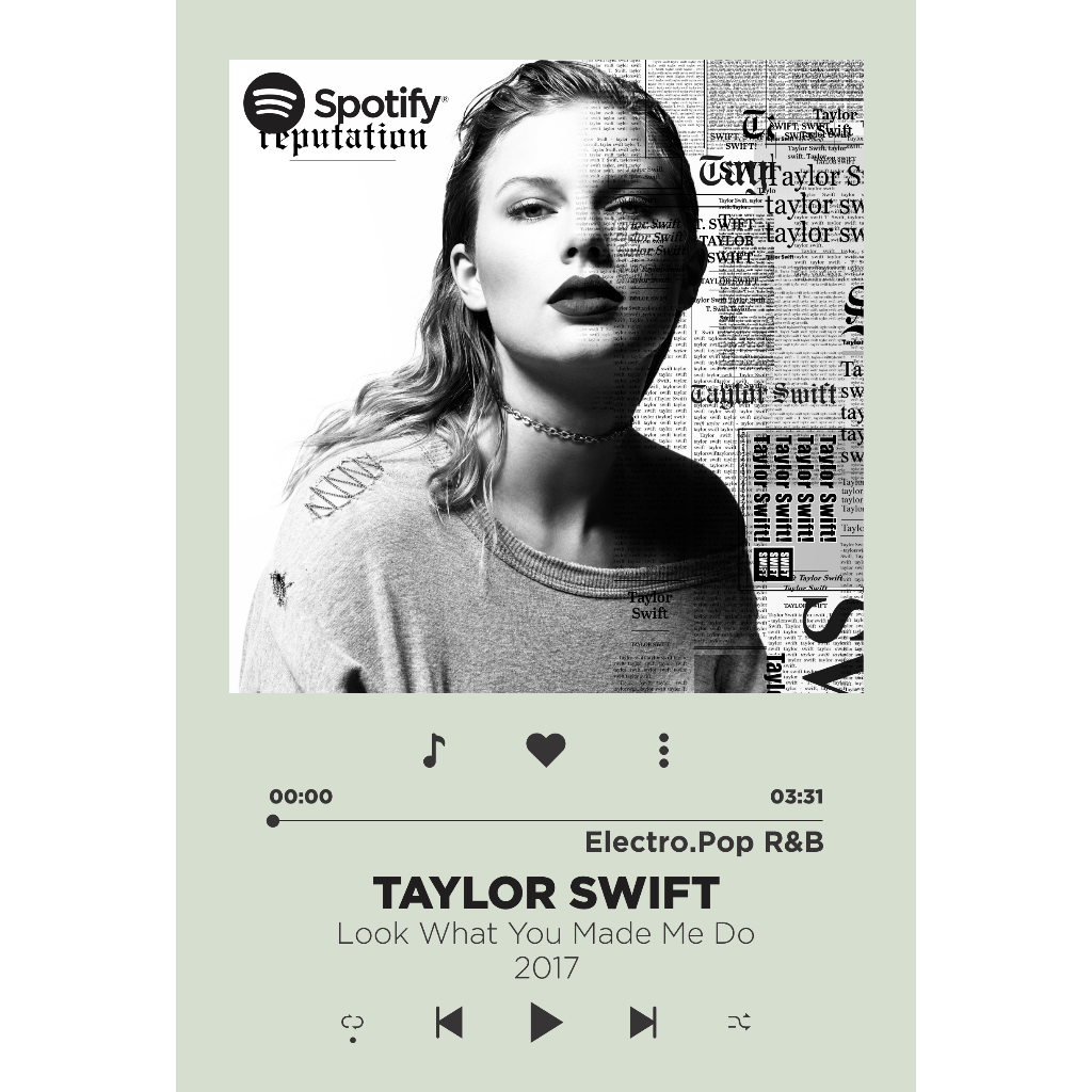 Jual Poster Music Media Player Spotify Custom | Shopee Indonesia