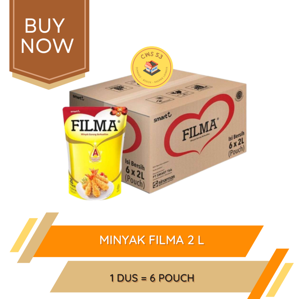 Jual FILMA Minyak Goreng Sawit Kemasan Pouch 2 L Liter - 1 Dus / 6 Pcs ...