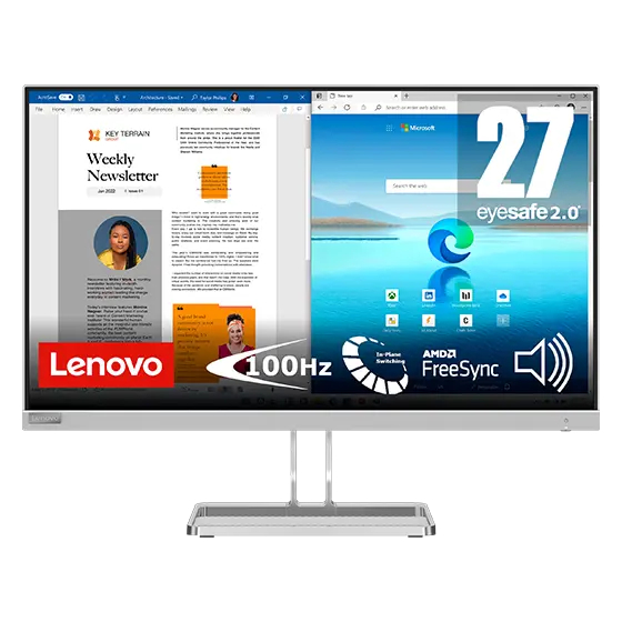 Jual Lenovo L27i-40 27" IPS 100Hz 1080p HDMI VGA Eye Caring Monitor ...