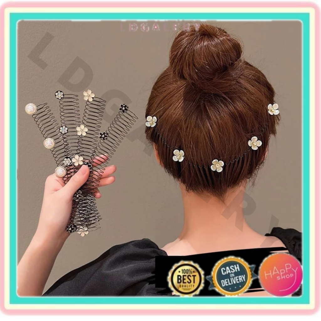 Jual LDG Bando24 Plastik Sisir Rambut Jepit Simple Elastis Aesthetic ...