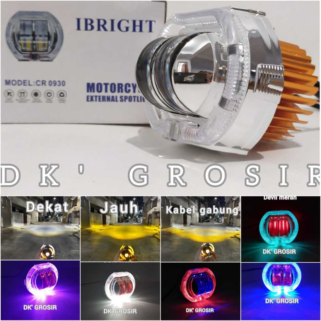 Jual Lampu Utama Projie biled 2 Mata plus ring shroud & devil jauh deka ...