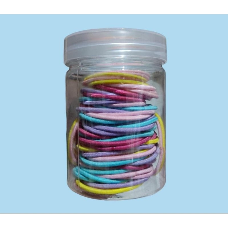 Jual IKAT RAMBUT GELANG POLOS WARNA WARNI ISI 50&100 PCS MODEL KOREA ...