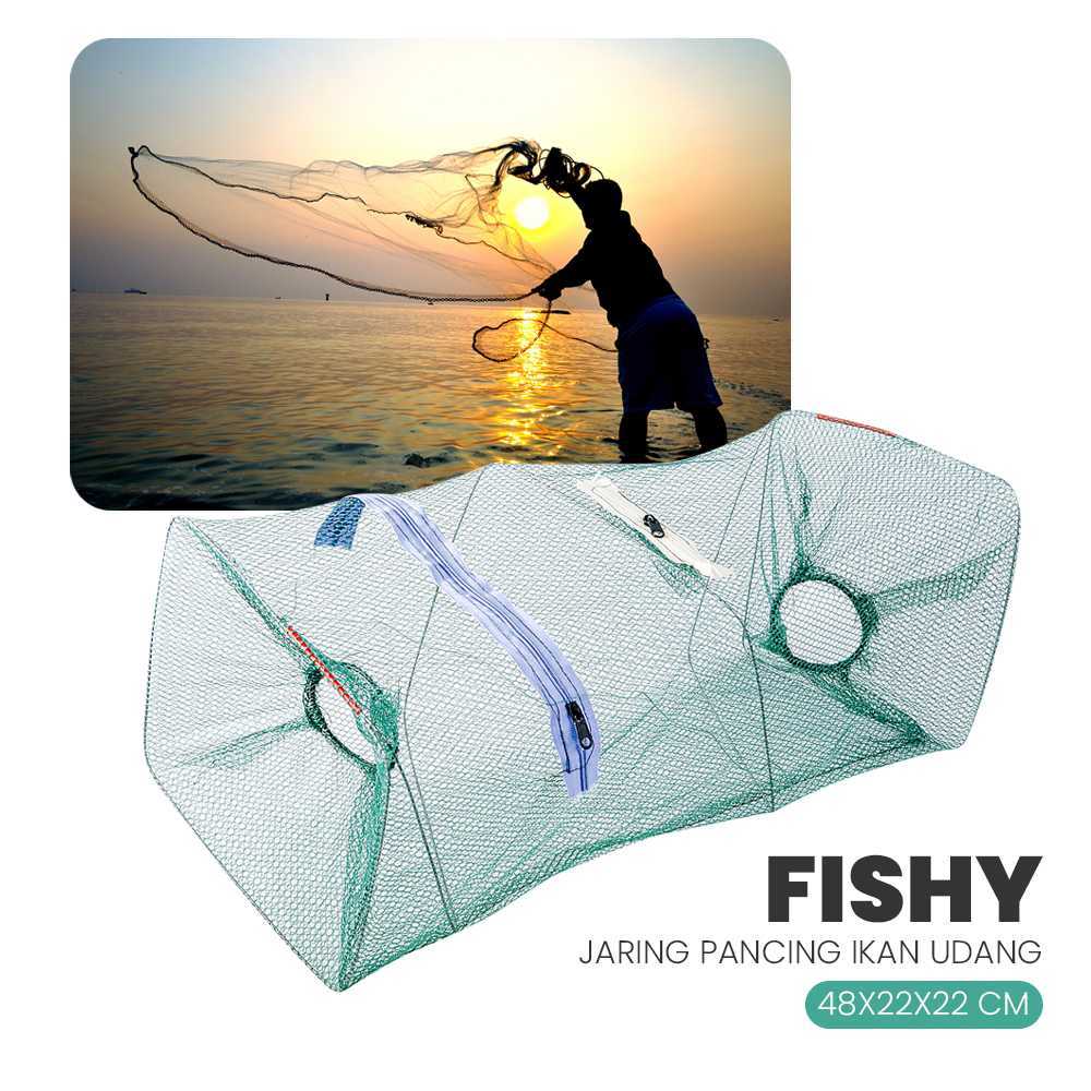 Jual FishY Jaring Pancing Ikan Udang Fishing Net 48x22x22 cm - SC-619 ...