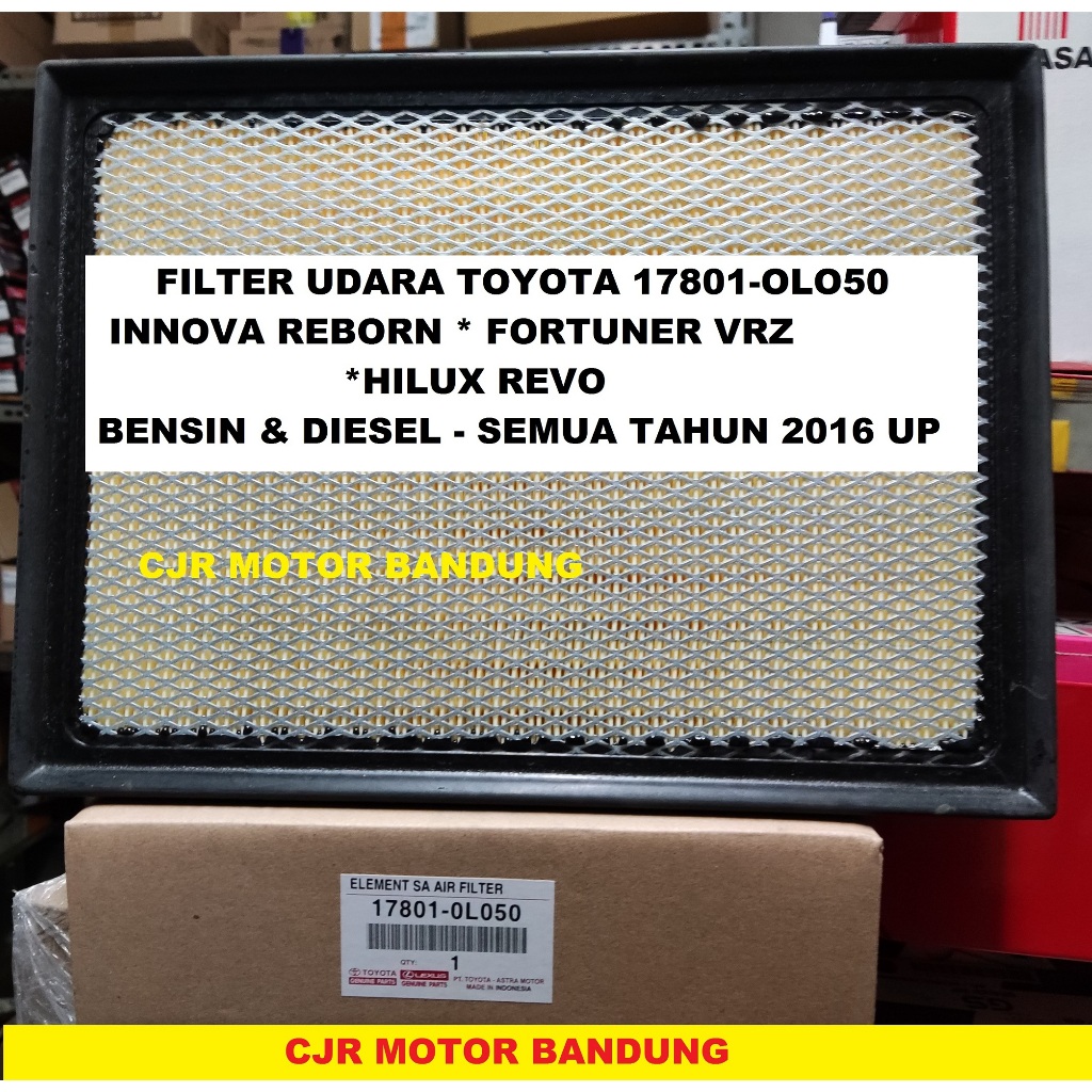 Jual Filter Udara Mobil Toyota INNOVA REBORN FORTUNER VRZ HILUX REVO ...