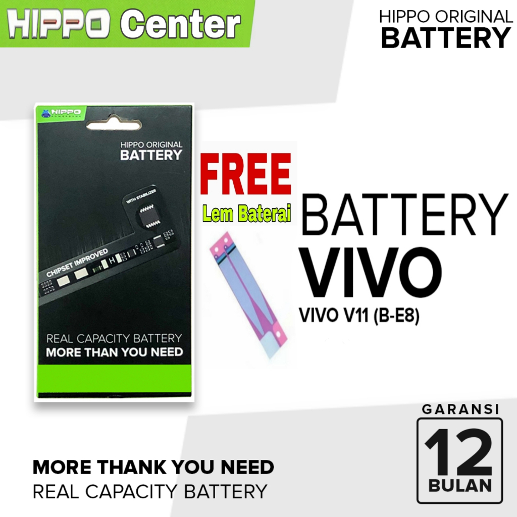 Jual Baterai Hippo Vivo V11 / V 11 Battery B-E8 / BE8 | Shopee Indonesia