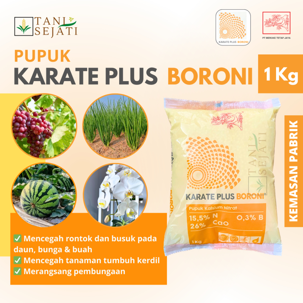 Jual Pupuk Karate Plus Boroni 1Kg Kemasan Pabrik Pupuk Kalsium Nitrat ...