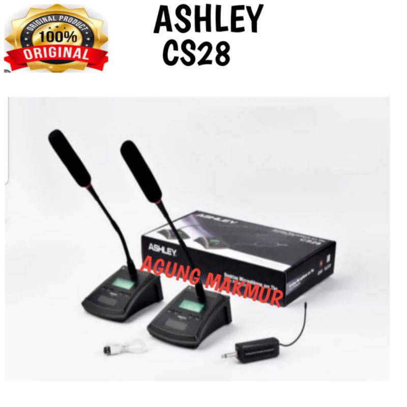 Jual MIC WIRELESS PODIUM ASHLEY CS28 ORIGINAL - Mic Meja Wireless ...