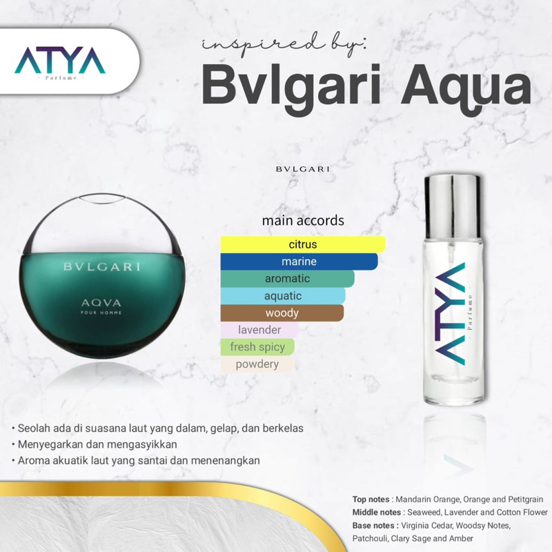 Jual ATYA Parfume - Bvlgari Aqua / Bulgari Aqua (Inspired) | Shopee ...