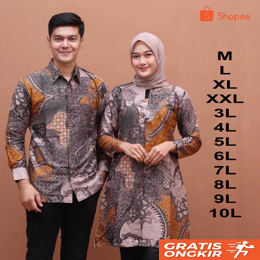 Jual COUPLE TUNIK BATIK PAKAIAN WANITA BAJU WANITA BAJU KANTOR BAJU ...