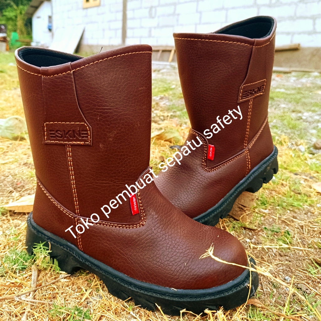 Jual Sepatu safety proyek king skn terbaik kulit sintesis premium ujung ...