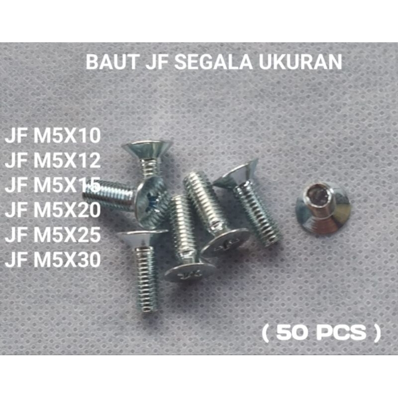 Jual BAUT JF M5XSEGALA UKURAN ( 50 PCS ) | Shopee Indonesia