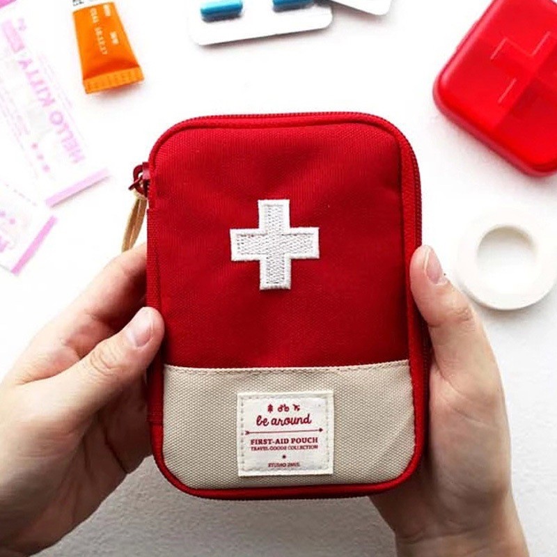 Jual [KIKI] Tas P3K Mini Travel - Tas First Aid Kit Tempat Obat Dompet Pouch Traveling Kotak ...