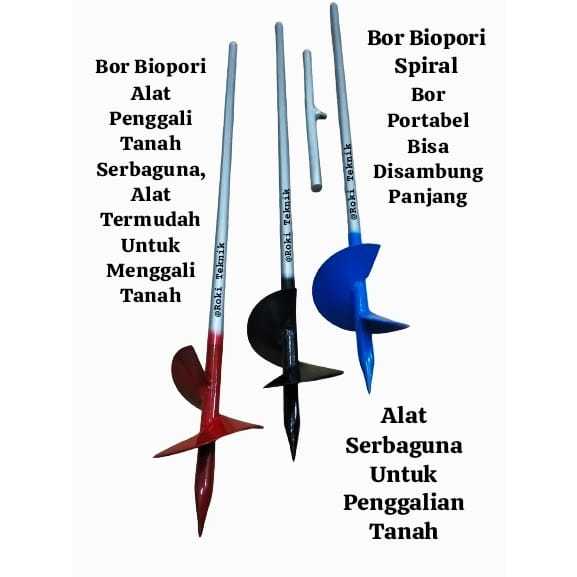 Jual BOR / Biopore Bor Tanah Manual /Bor Pembuatan Lubang Tanah ...