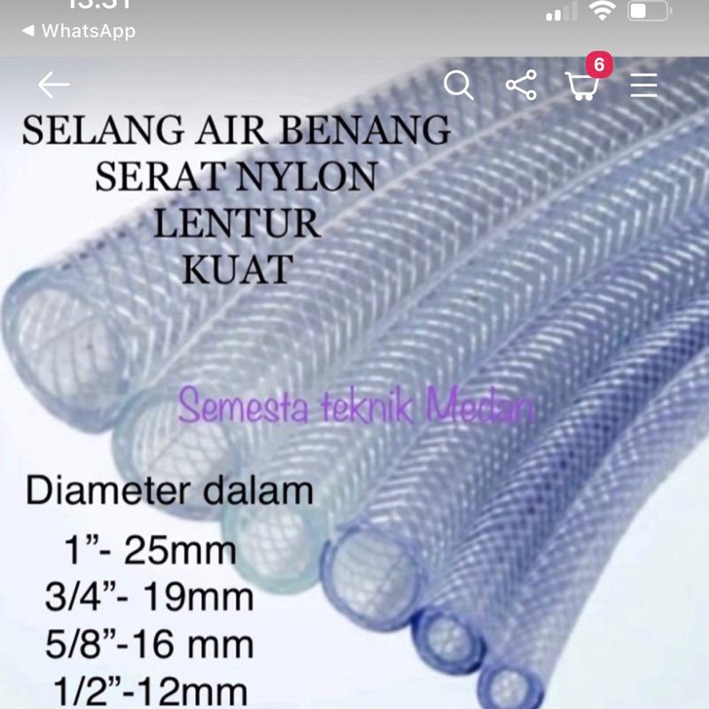 Jual Selang Air Benang Ekonomis Nylon bening Promo | Shopee Indonesia