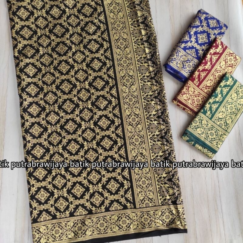Jual Kain Batik Printing Prada Emas Bahan Katun Prima Seragam ...