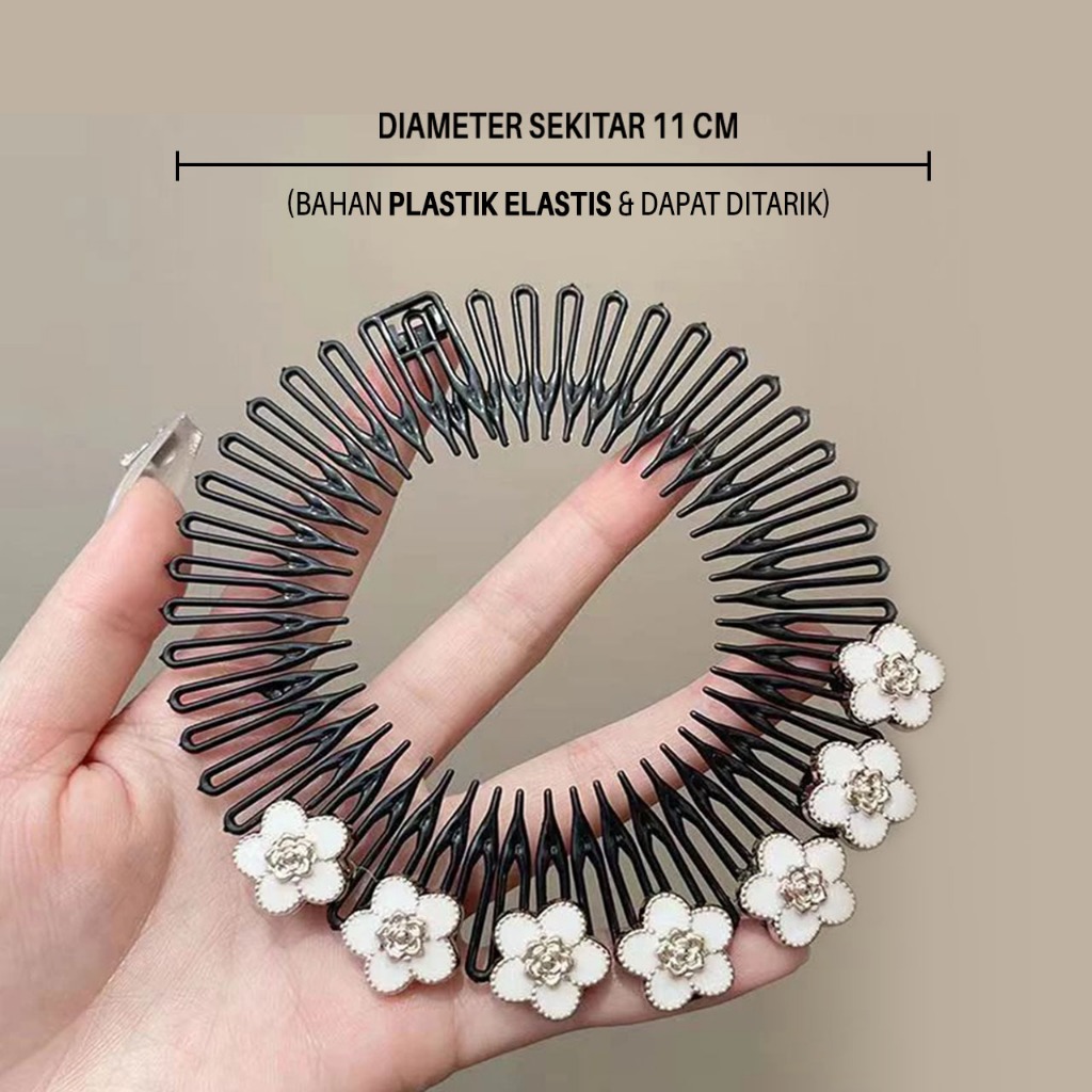 Jual Bando plastik sisir rambut jepit simple fleksibel elastis ...