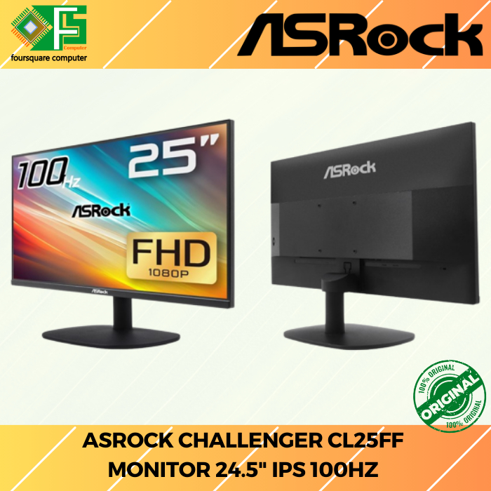 Jual Monitor ASRock Challenger CL25FF Monitor 24.5" IPS 100Hz 1ms Resmi ...