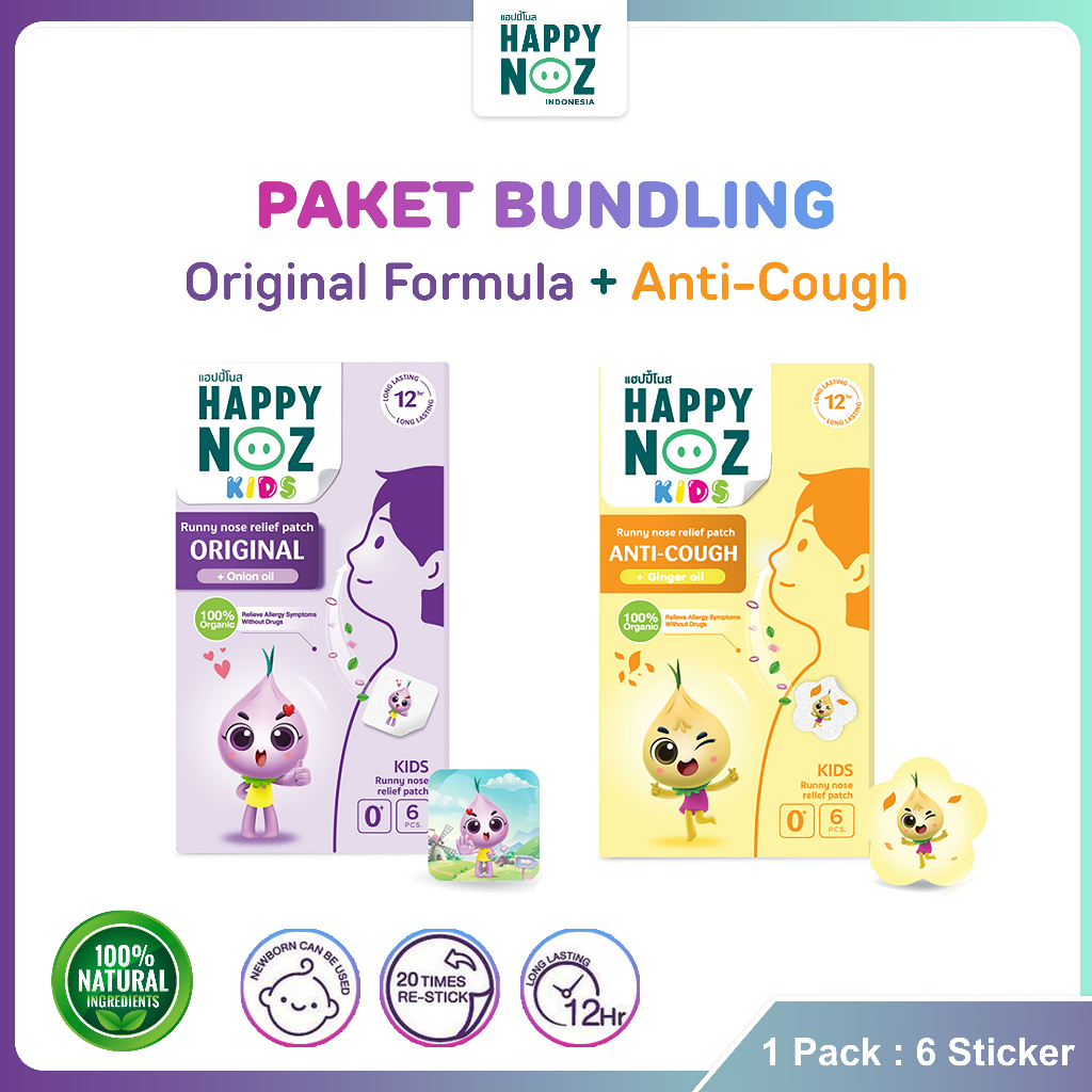 Jual Paket Happy Noz Original + Anti Cough | Izin PKRT Patch Stiker ...
