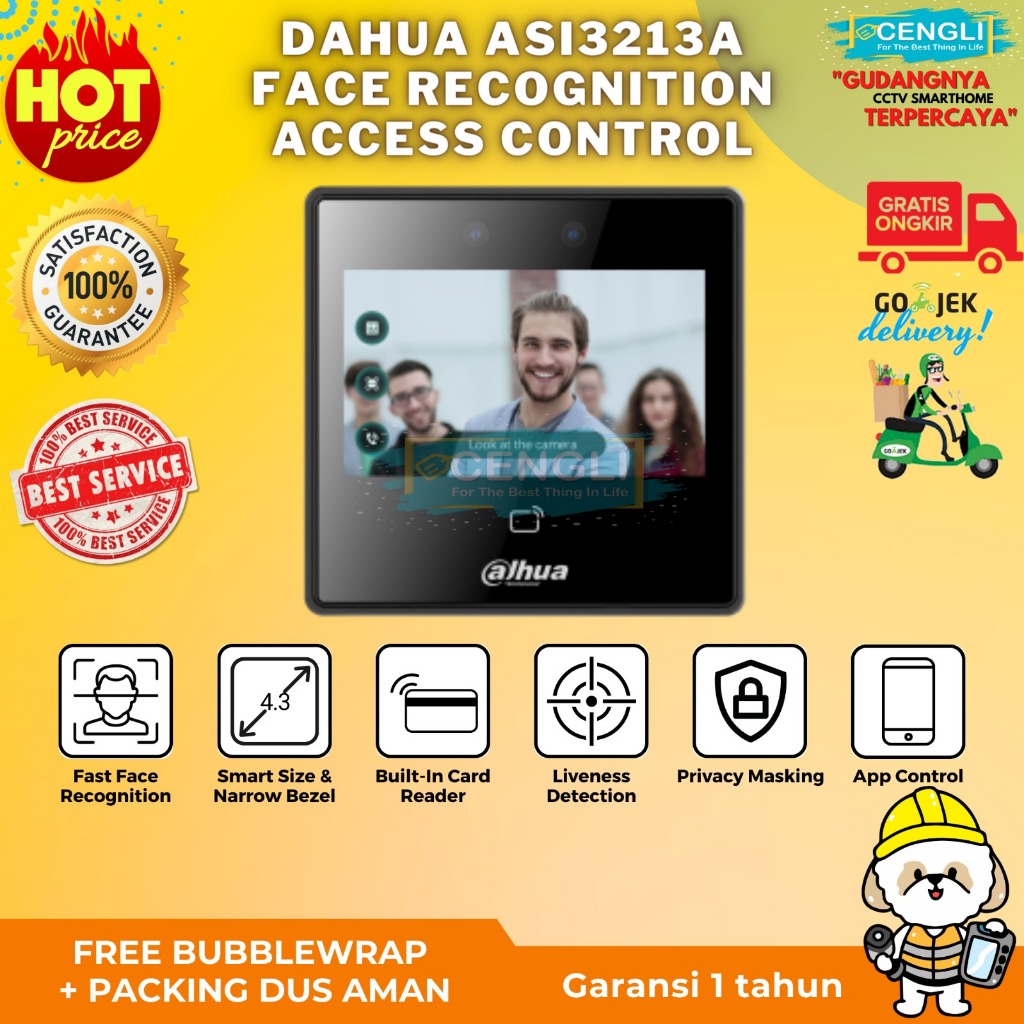 Jual Access Control Wajah Kartu Dahua DHI-ASI3213A Face Recognition ...